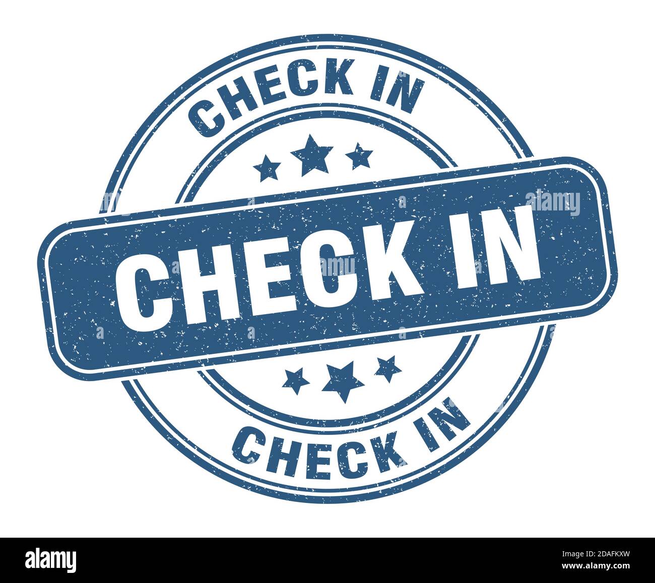 check in stamp. check in sign. round grunge label Stock Vector Image ...
