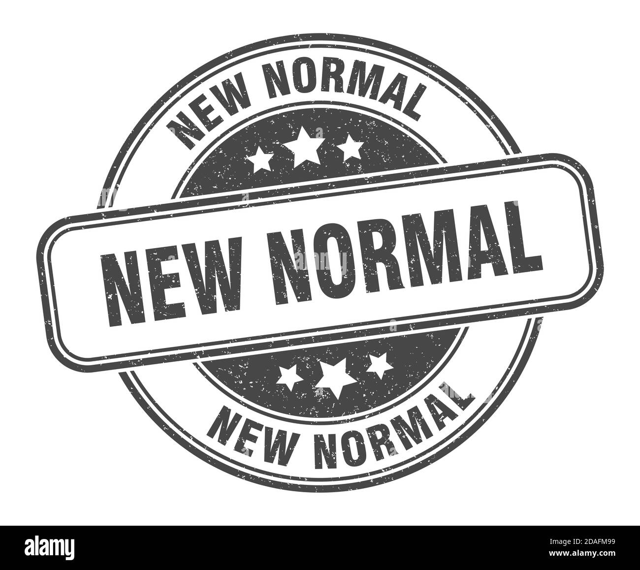 new normal stamp. new normal sign. round grunge label Stock Vector ...