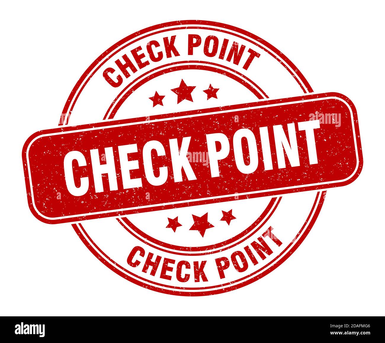 check point stamp. check point sign. round grunge label Stock Vector ...