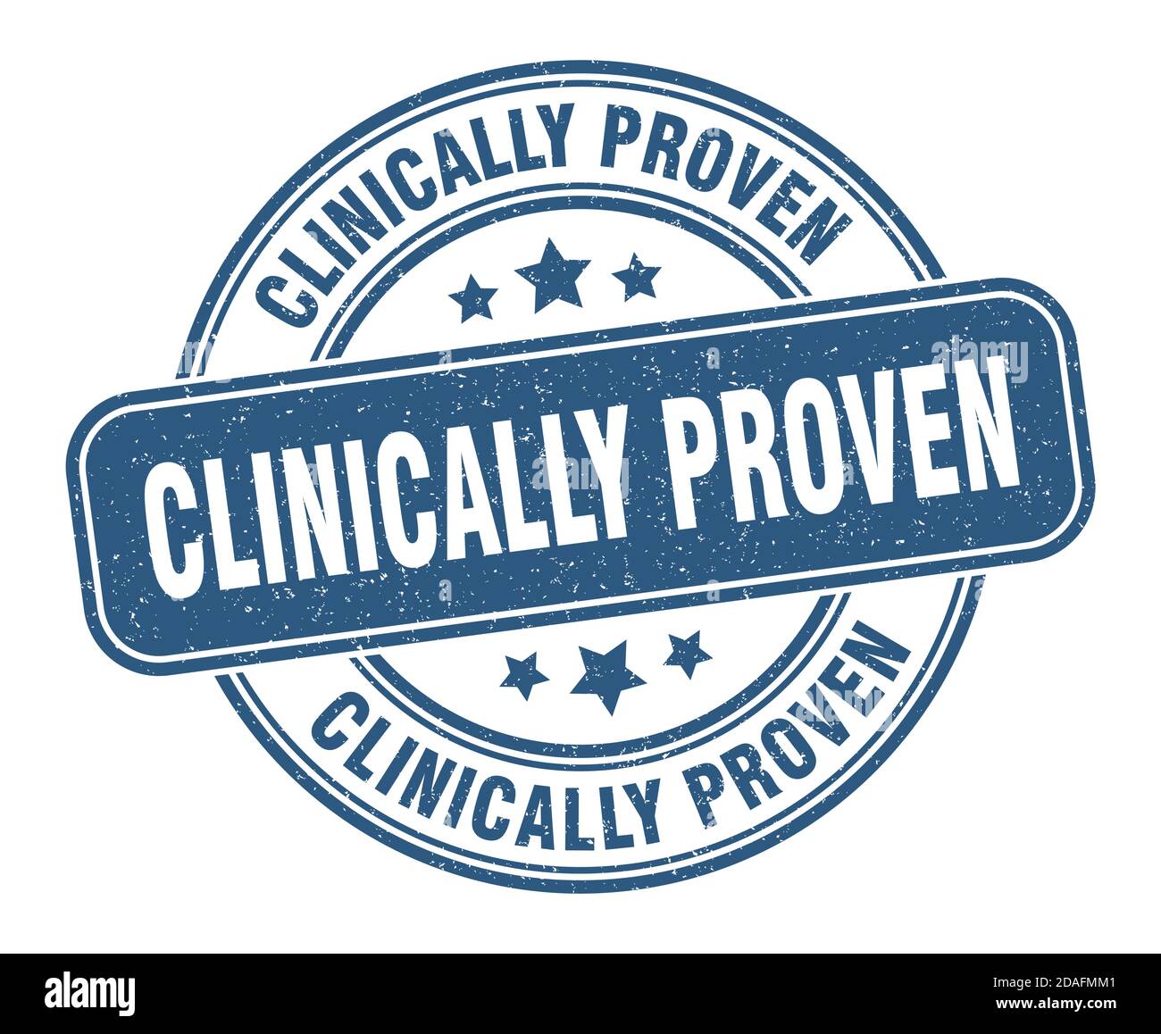 clinically proven stamp. clinically proven sign. round grunge label ...