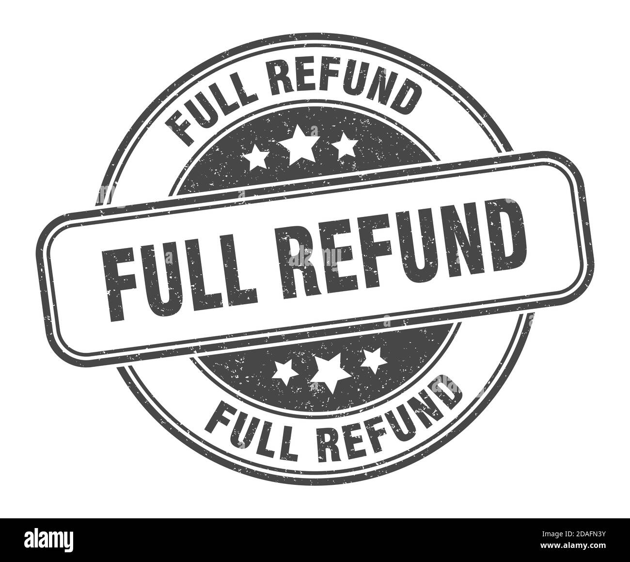full refund stamp. full refund sign. round grunge label Stock Vector ...