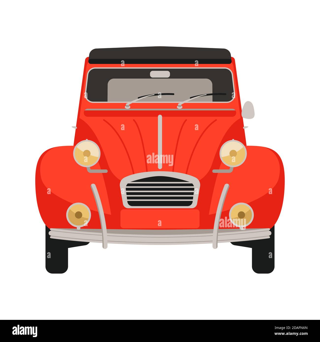 red vintage car,vector illustration,flat style, front side Stock Photo ...