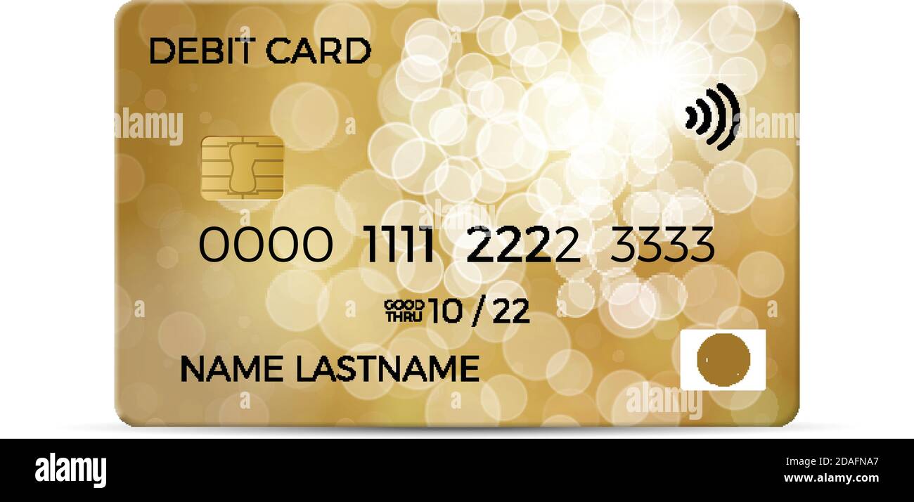 Debit card on a white background. Vector illustration Stock Vector ...