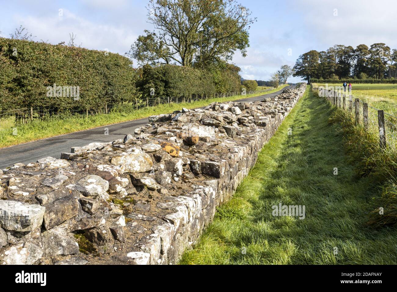 Hadrians Wall between Turret 49B and Birdoswald Fort near Gilsland ...