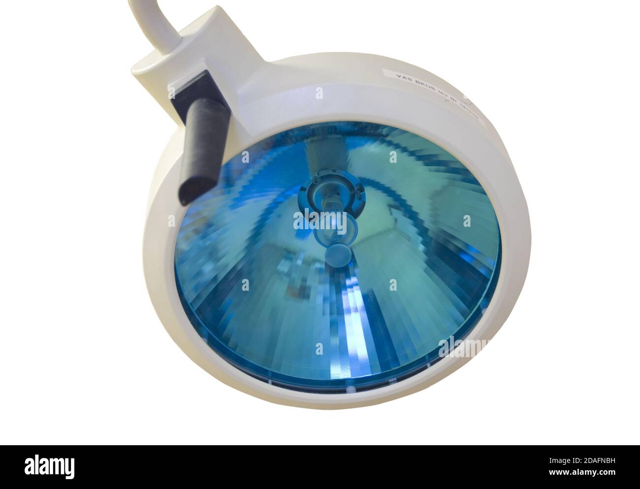 Low angle shot of a surgery lamp on a white background Stock Photo - Alamy