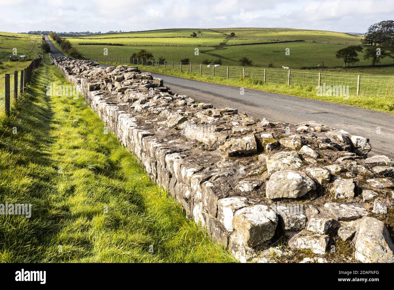 Hadrians Wall at Turret 49B near Gilsland, Cumbria UK Stock Photo - Alamy