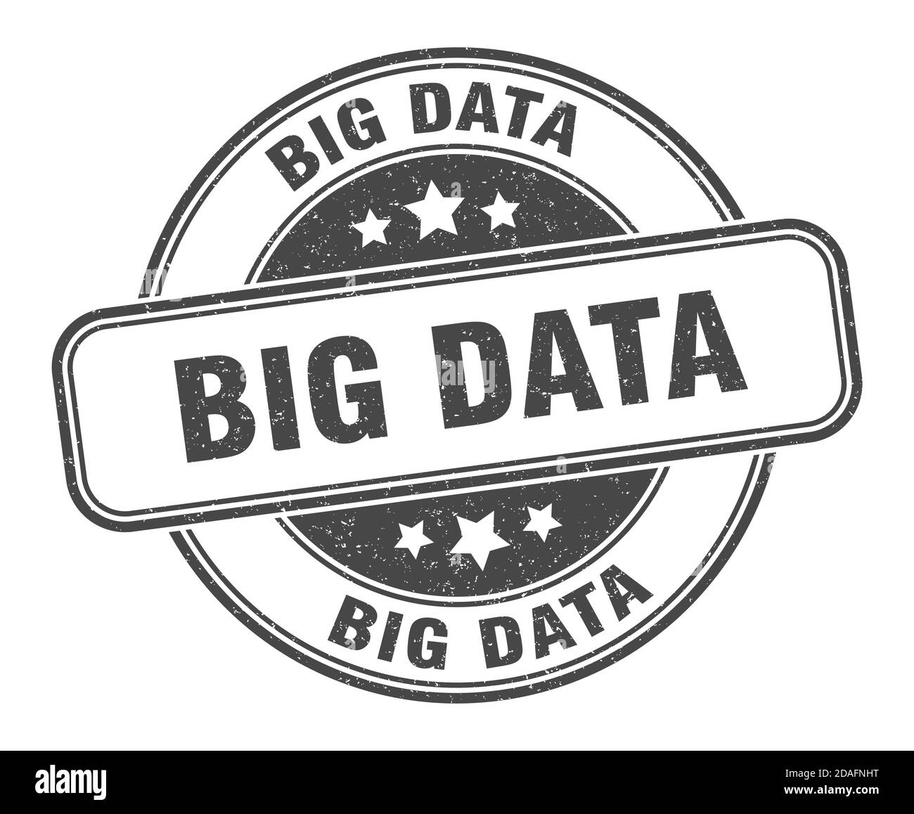 big data stamp. big data sign. round grunge label Stock Vector Image ...