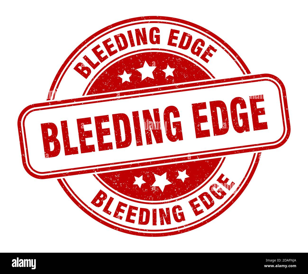 bleeding edge stamp. bleeding edge sign. round grunge label Stock ...