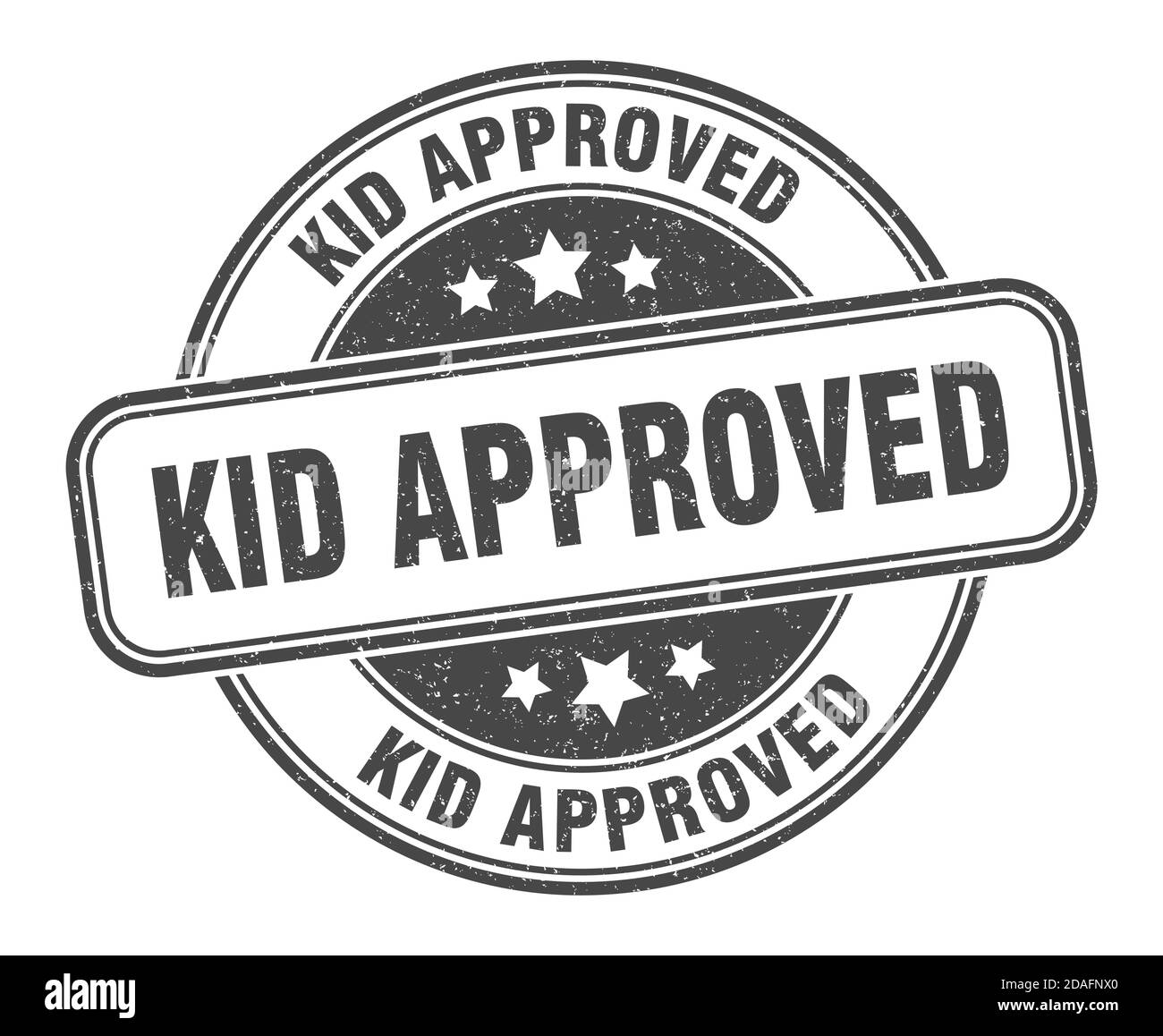 kid approved stamp. kid approved sign. round grunge label Stock Vector ...