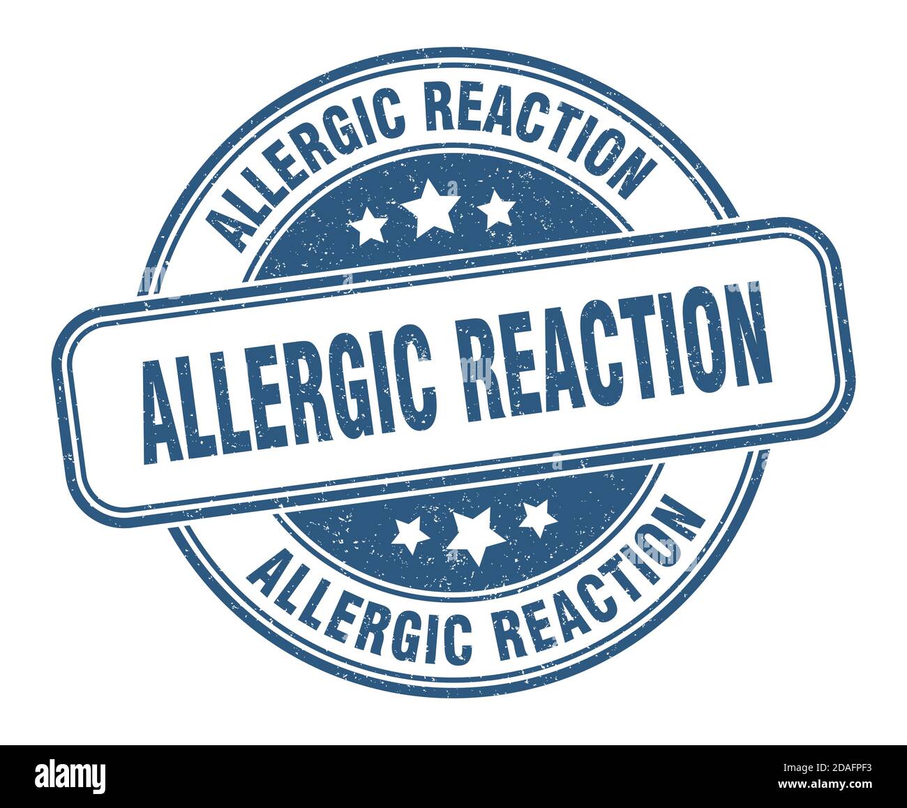 allergic reaction stamp. allergic reaction sign. round grunge label ...