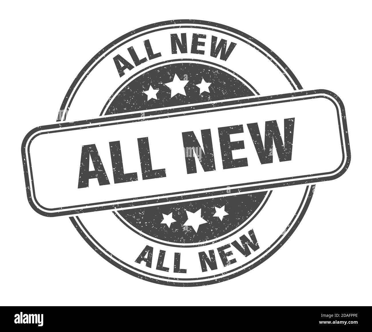 all new stamp. all new sign. round grunge label Stock Vector Image ...