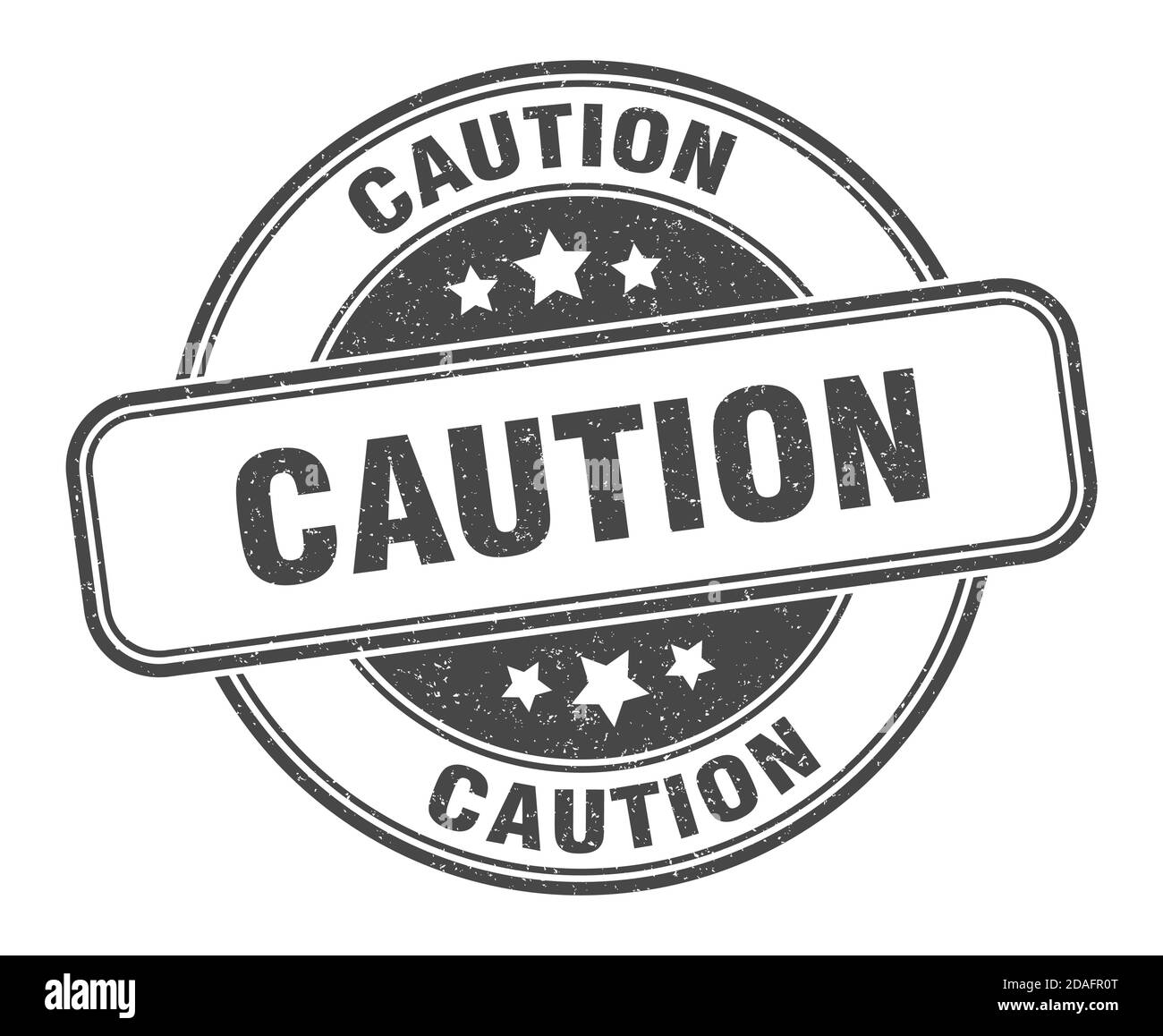 caution stamp. caution sign. round grunge label Stock Vector Image ...