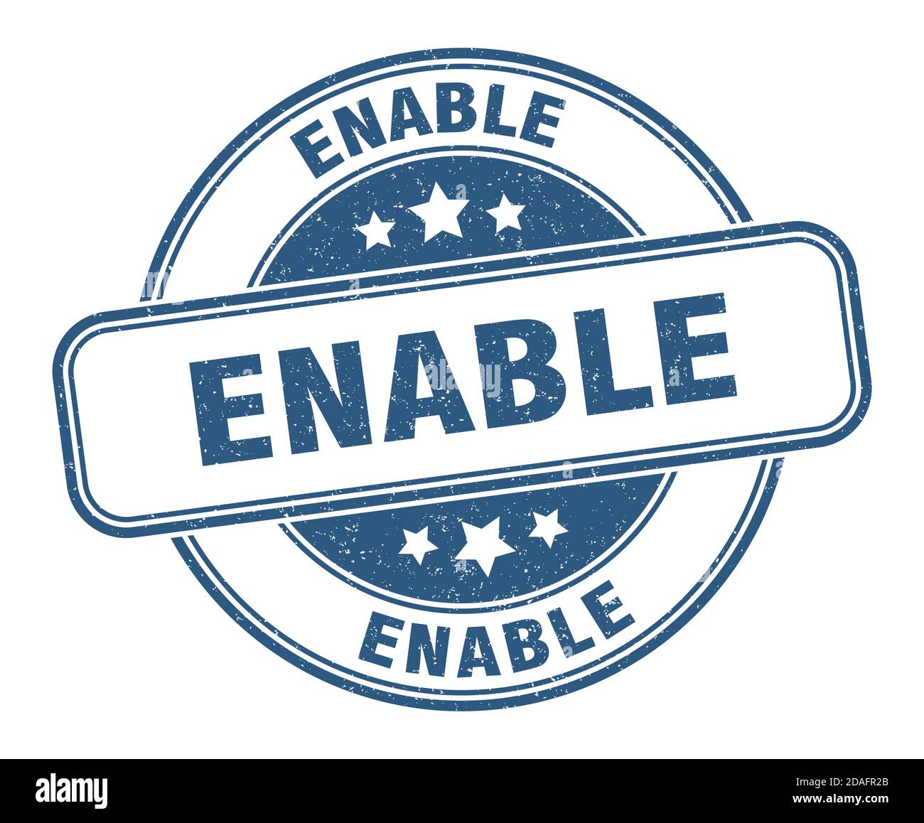 enable stamp. enable sign. round grunge label Stock Vector Image & Art - Alamy