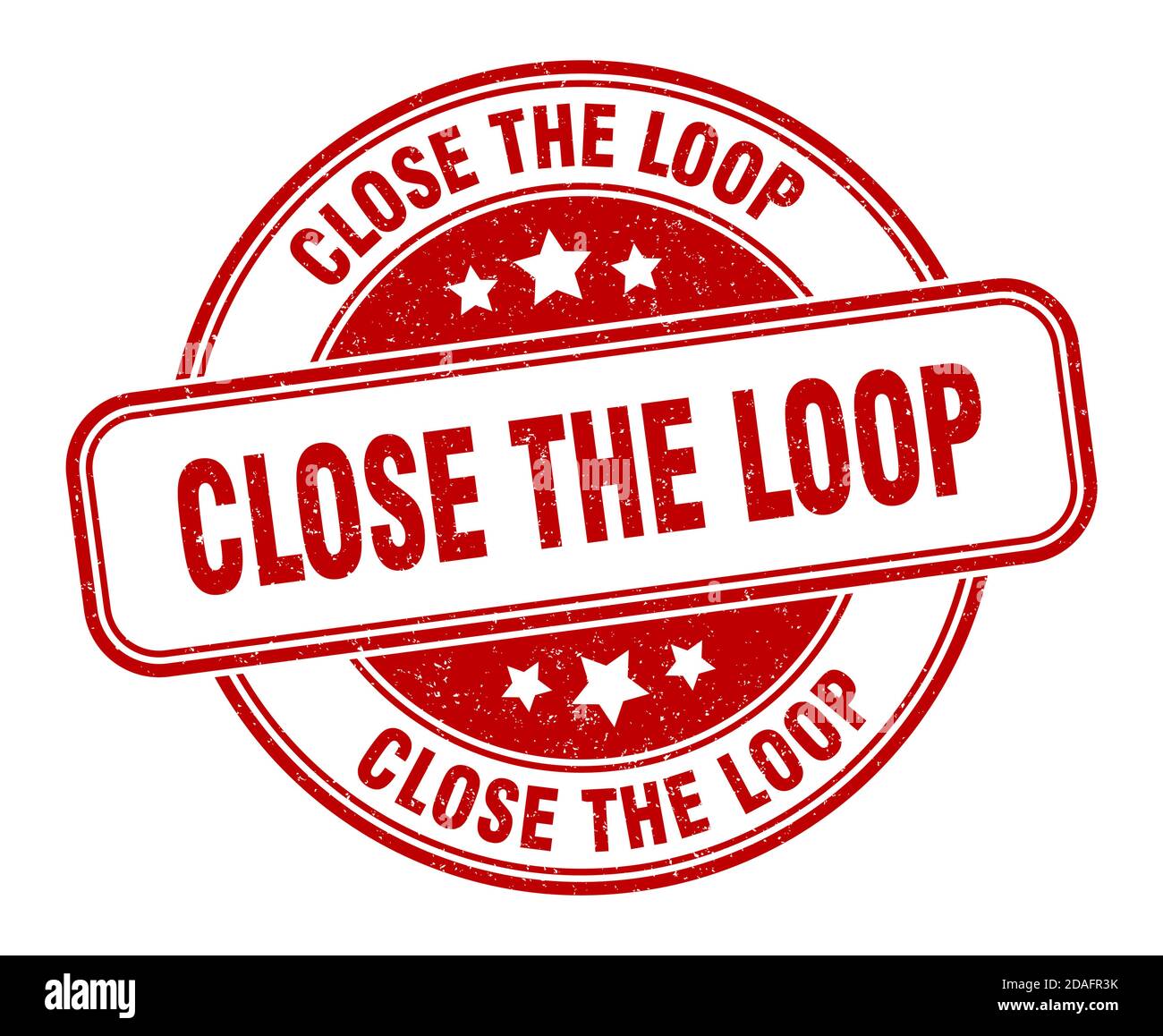 close the loop stamp. close the loop sign. round grunge label Stock ...