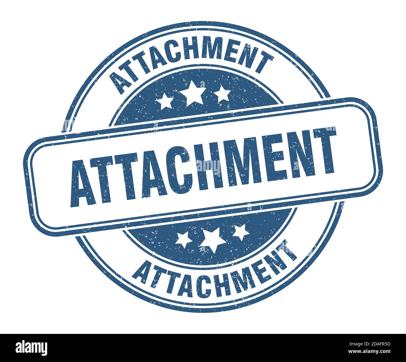 attachment stamp. attachment sign. round grunge label Stock Vector ...
