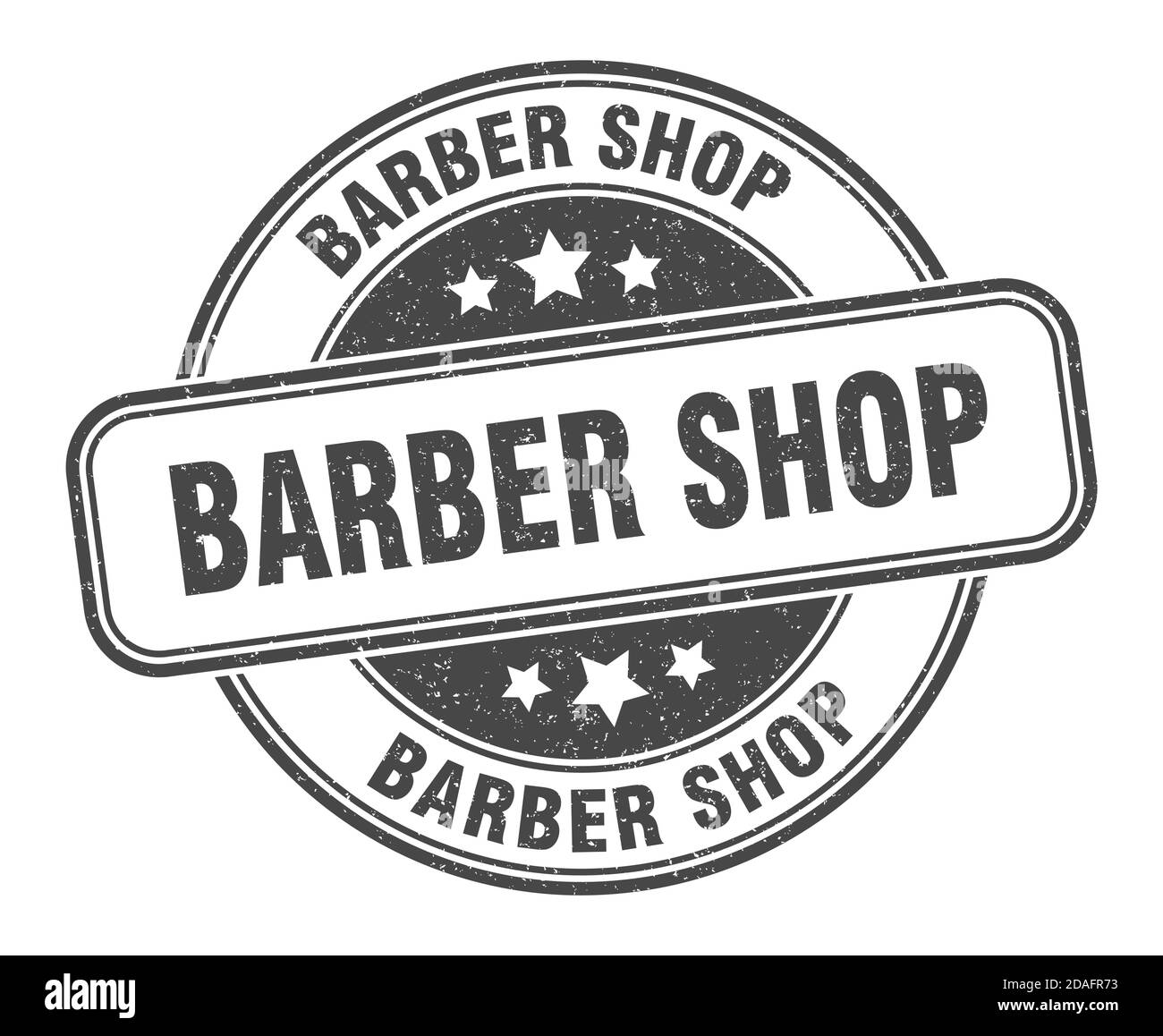 Grey vintage barber shop Cut Out Stock Images & Pictures - Alamy