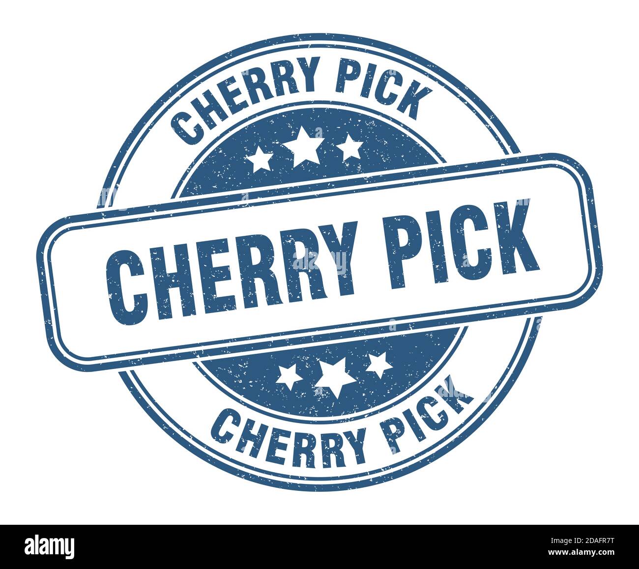 cherry pick stamp. cherry pick sign. round grunge label Stock Vector ...