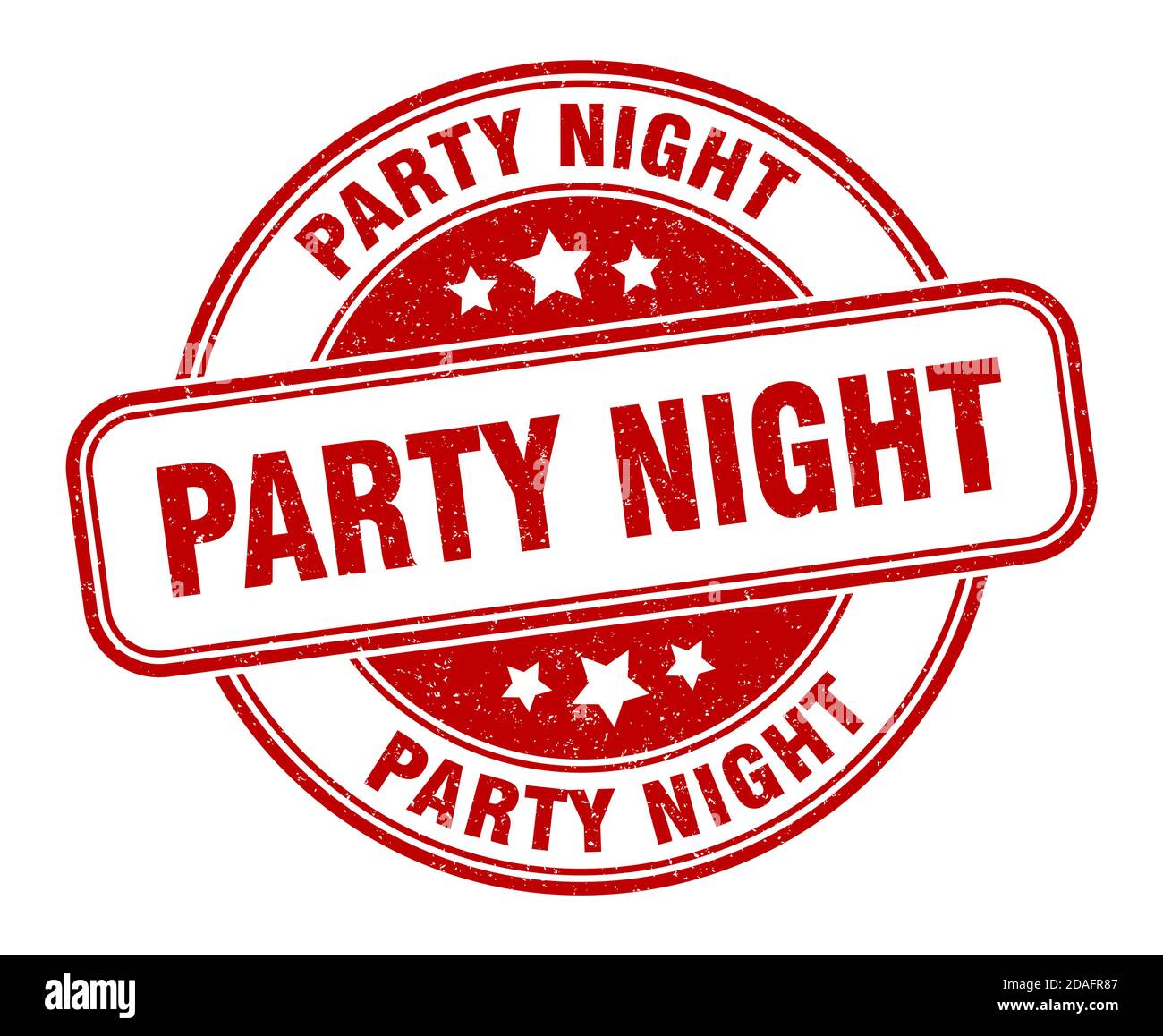 party night stamp. party night sign. round grunge label Stock Vector ...