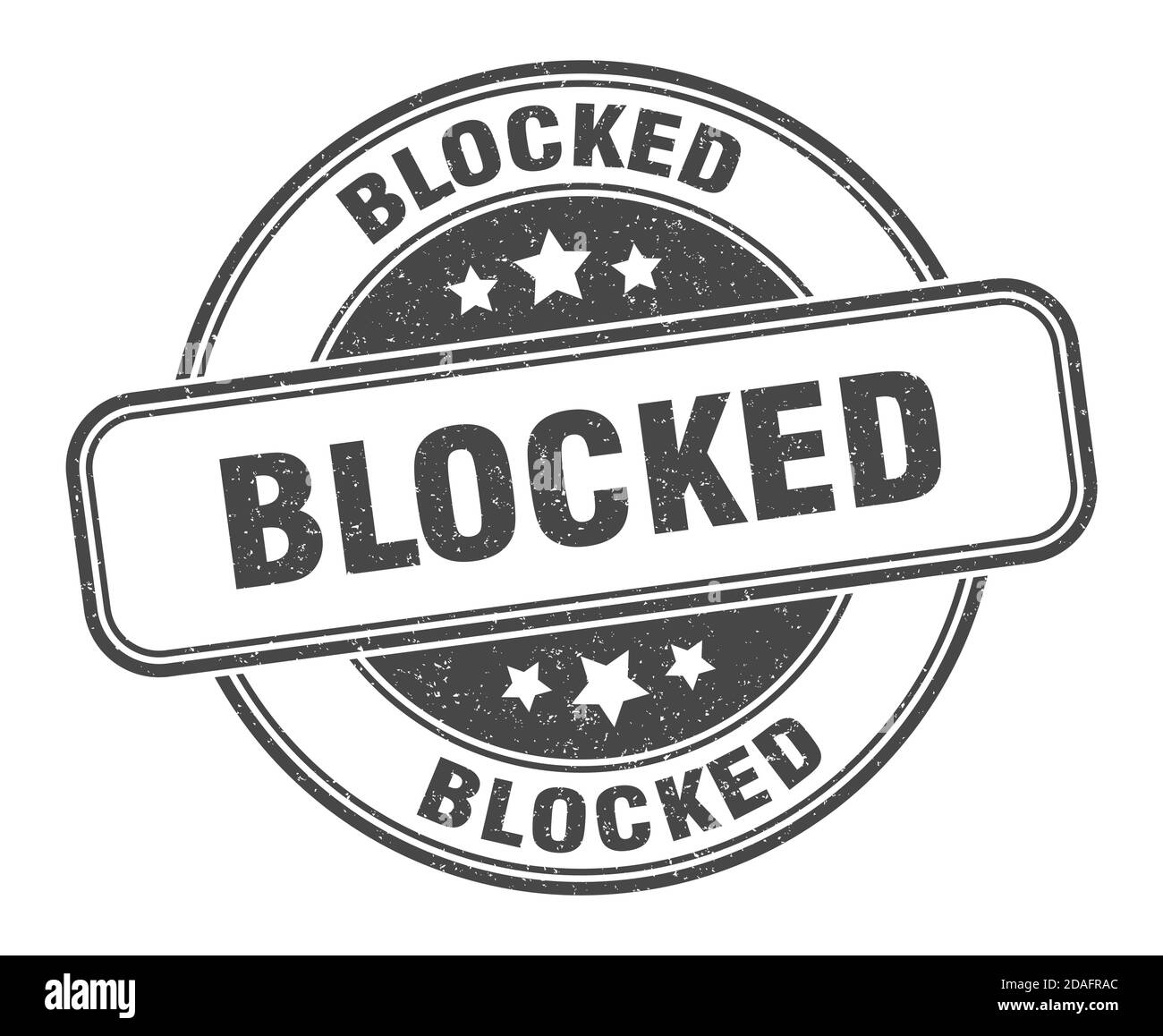 blocked stamp. blocked sign. round grunge label Stock Vector Image ...