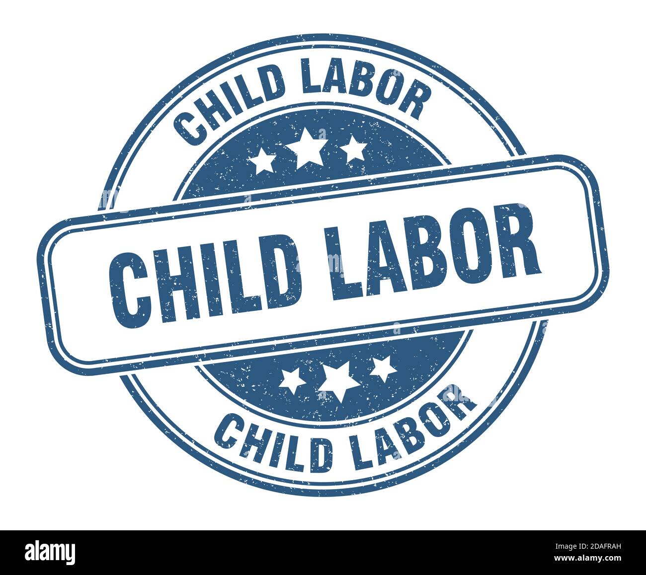 child labor stamp. child labor sign. round grunge label Stock Vector ...