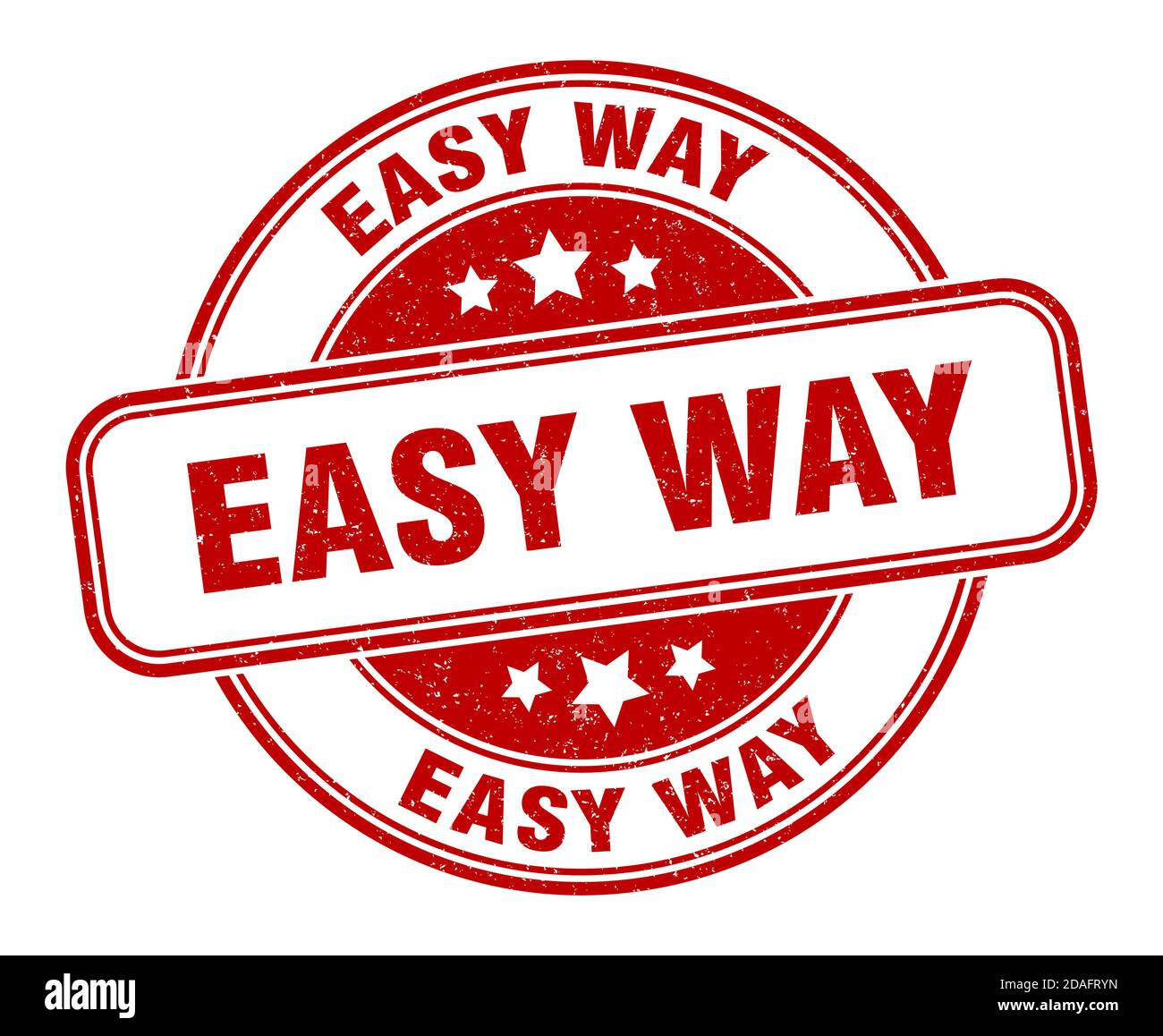 easy way stamp. easy way sign. round grunge label Stock Vector Image ...