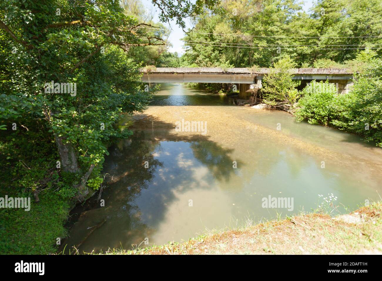 Pedestrian bridge over mountain hi-res stock photography and images - Alamy