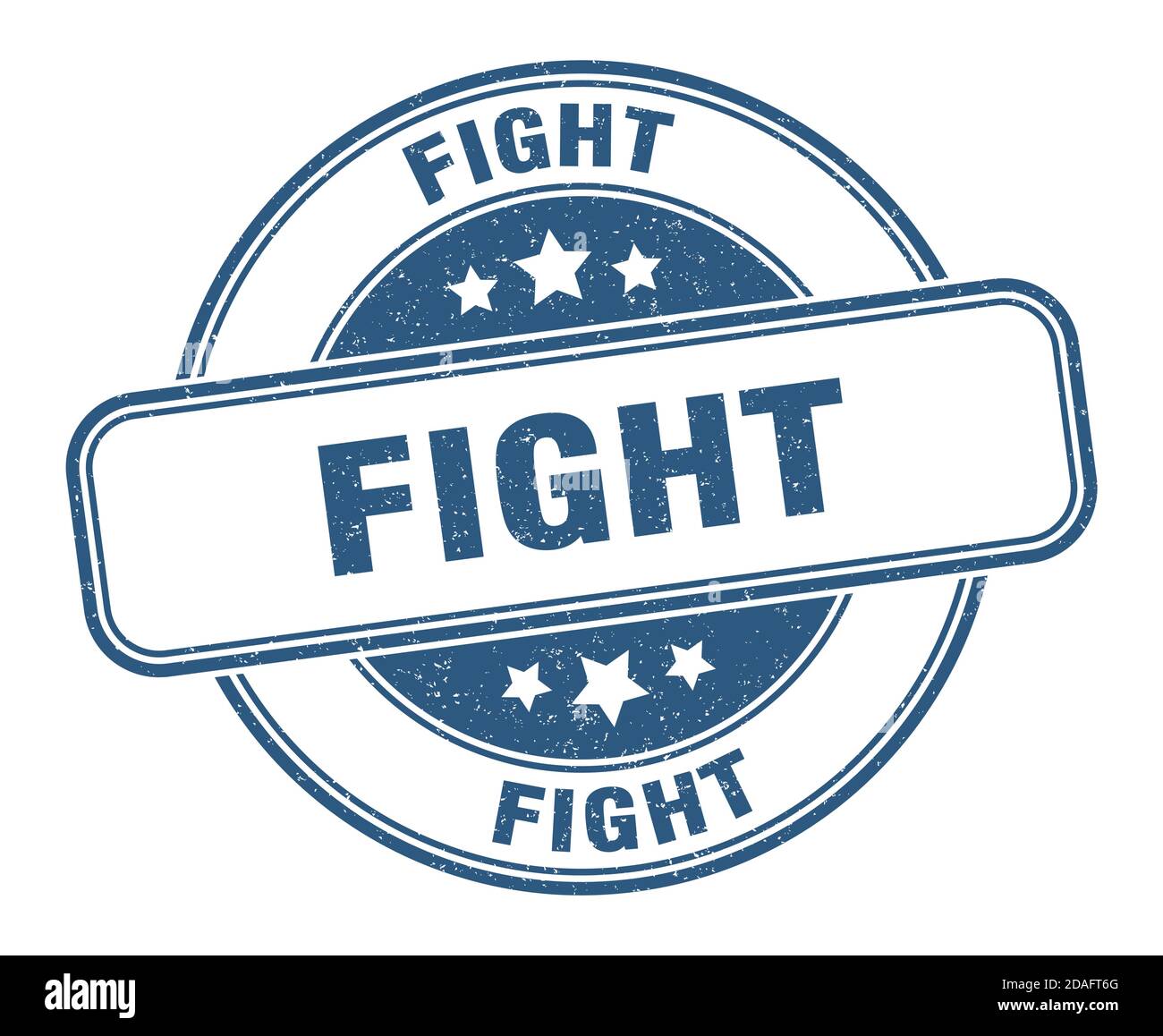 fight stamp. fight sign. round grunge label Stock Vector Image & Art ...