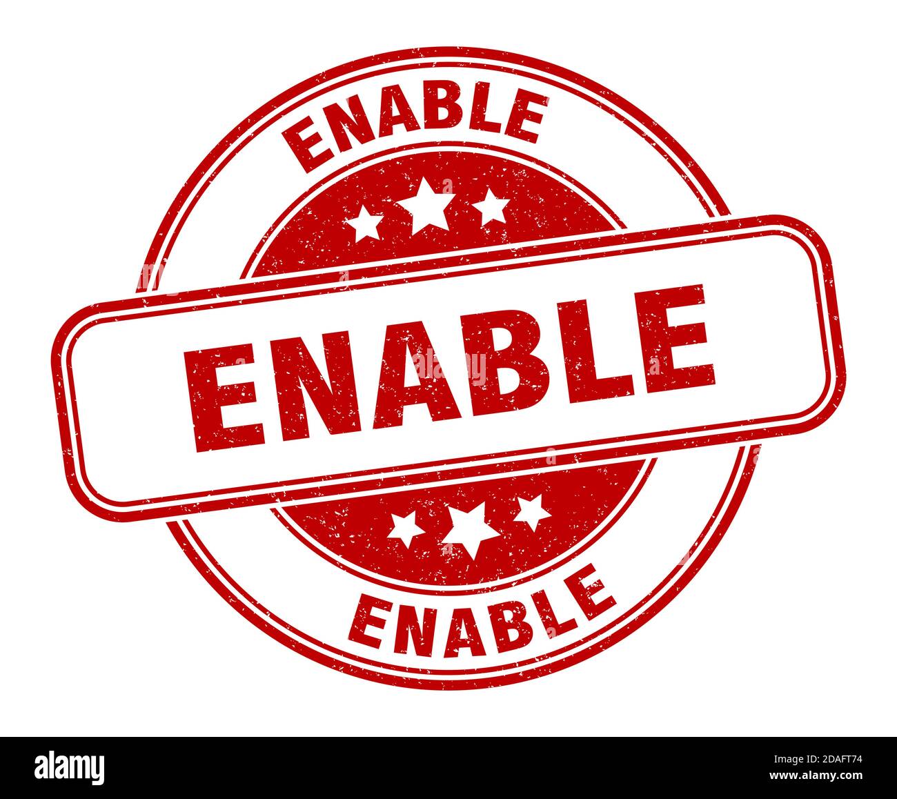 enable stamp. enable sign. round grunge label Stock Vector Image & Art ...