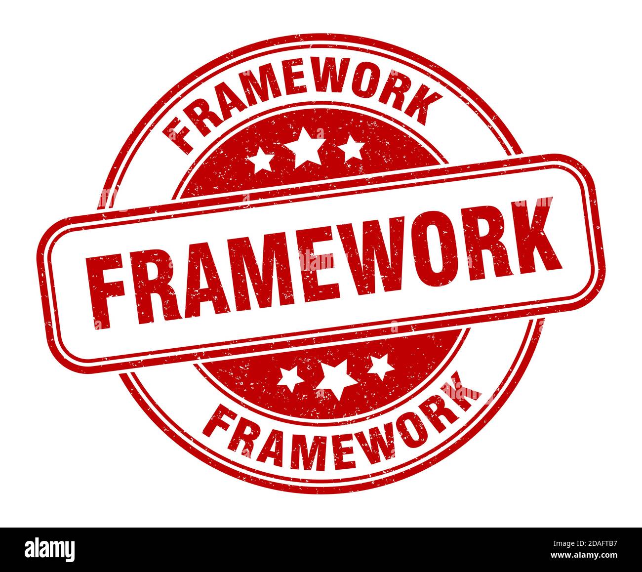 framework stamp. framework sign. round grunge label Stock Vector Image ...