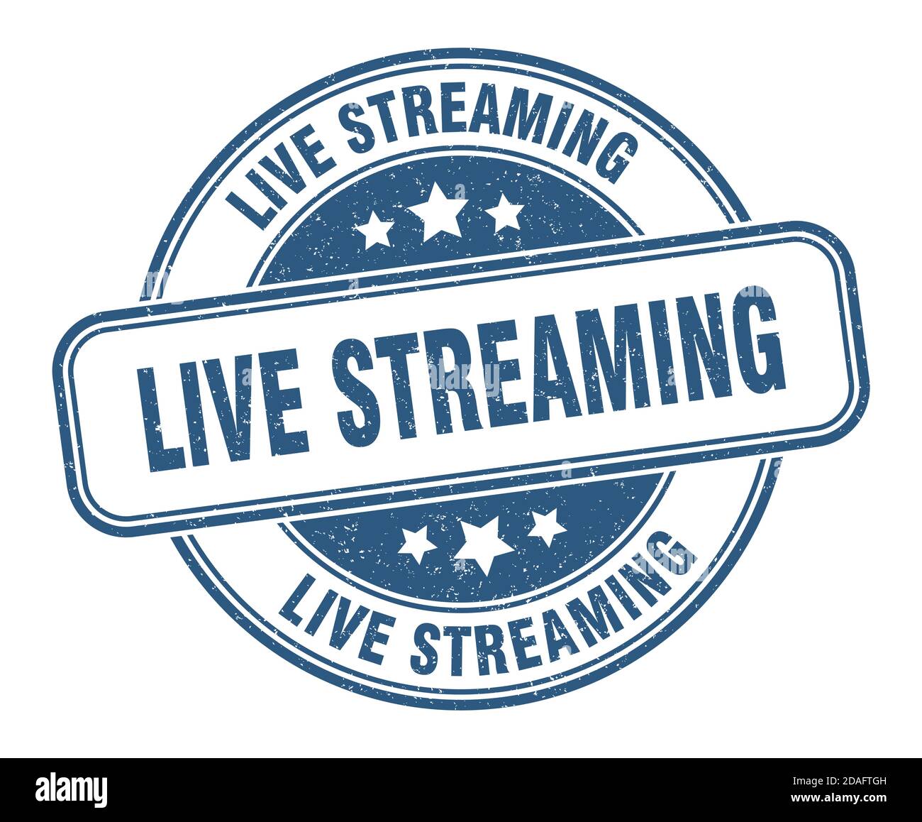 live streaming stamp. live streaming sign. round grunge label Stock ...