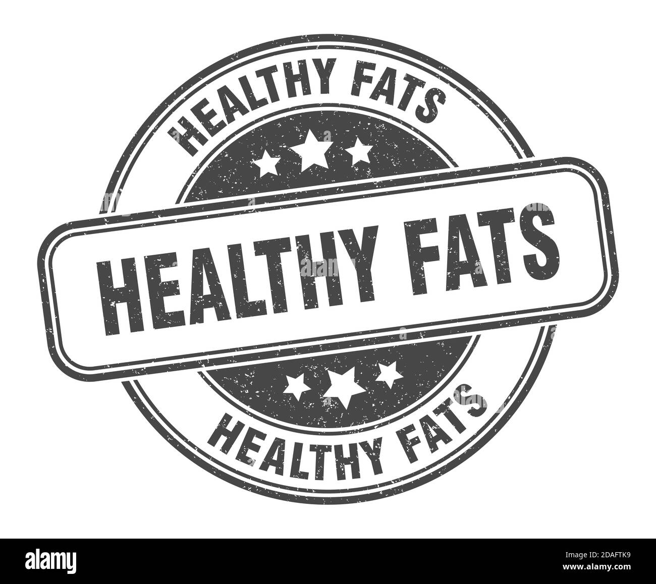 healthy fats stamp. healthy fats sign. round grunge label Stock Vector ...