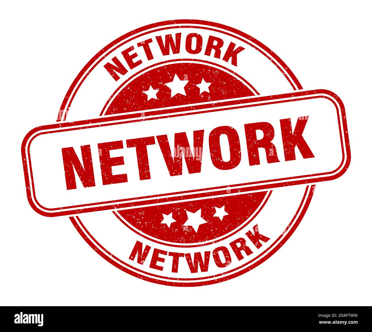 network stamp. network sign. round grunge label Stock Vector Image ...