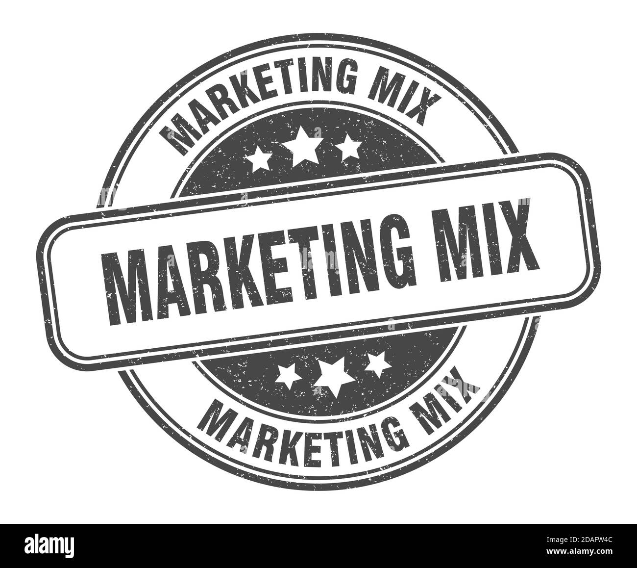 marketing mix stamp. marketing mix sign. round grunge label Stock ...