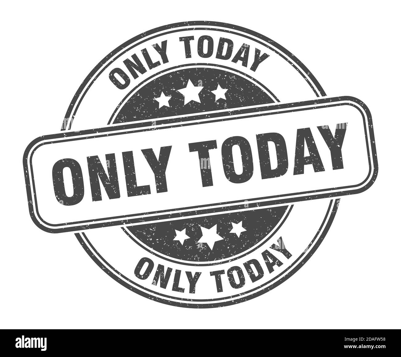 only today stamp. only today sign. round grunge label Stock Vector ...