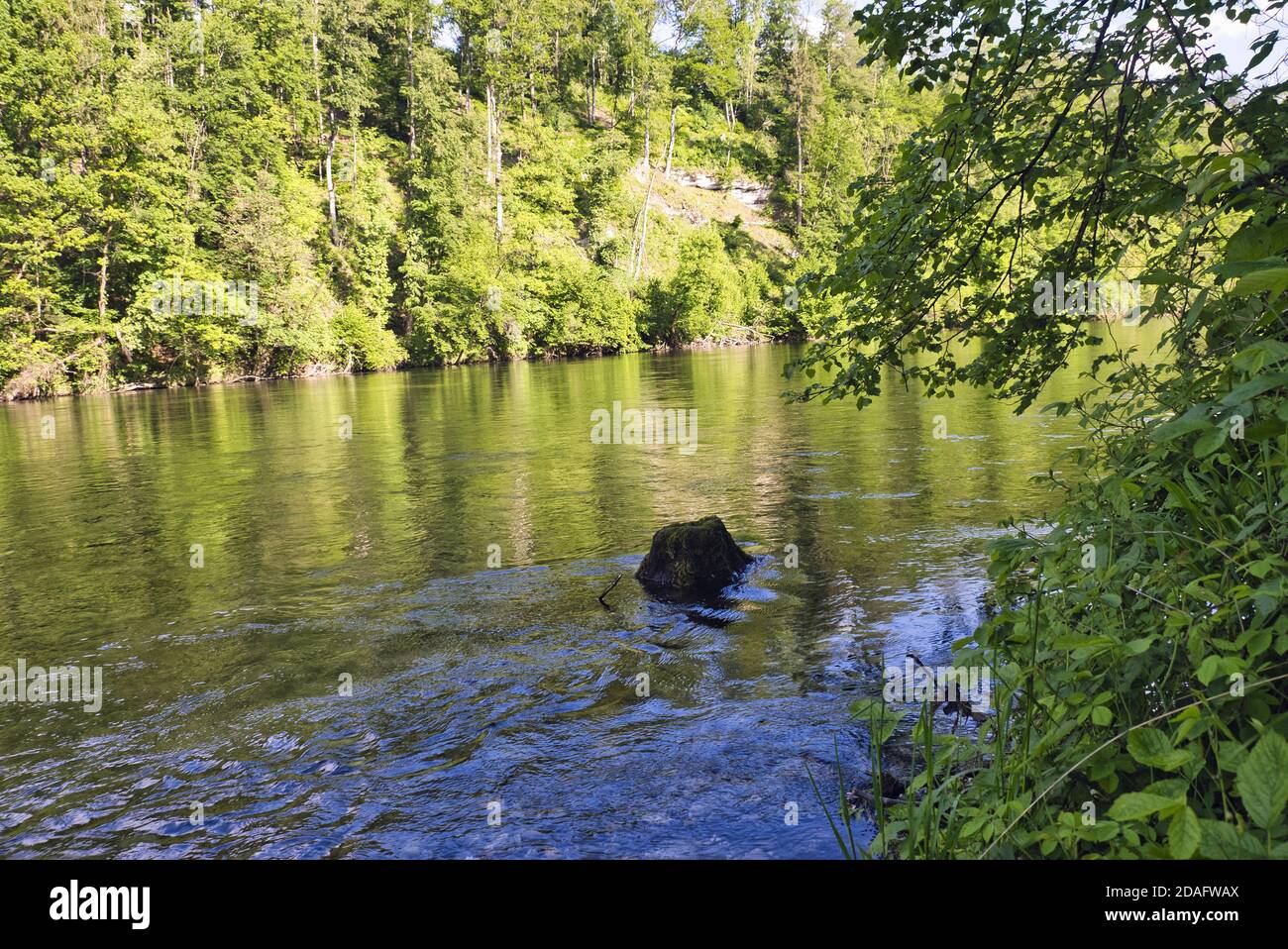 River landscapes on the T River landscapes on the Traun river Stock ...