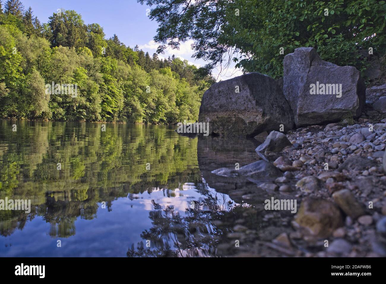 River landscapes on the T River landscapes on the Traun river Stock ...