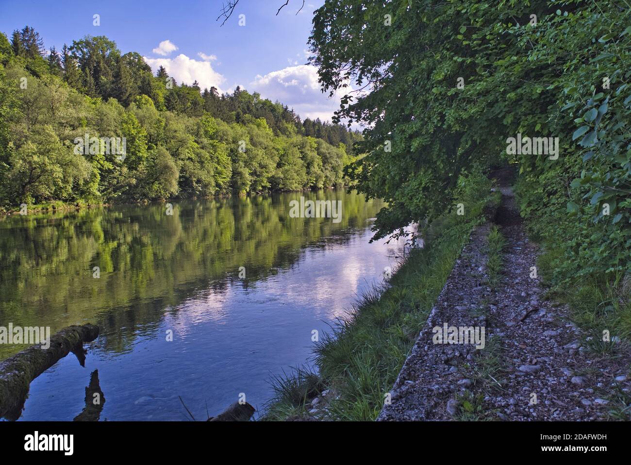 River landscapes on the T River landscapes on the Traun river Stock ...