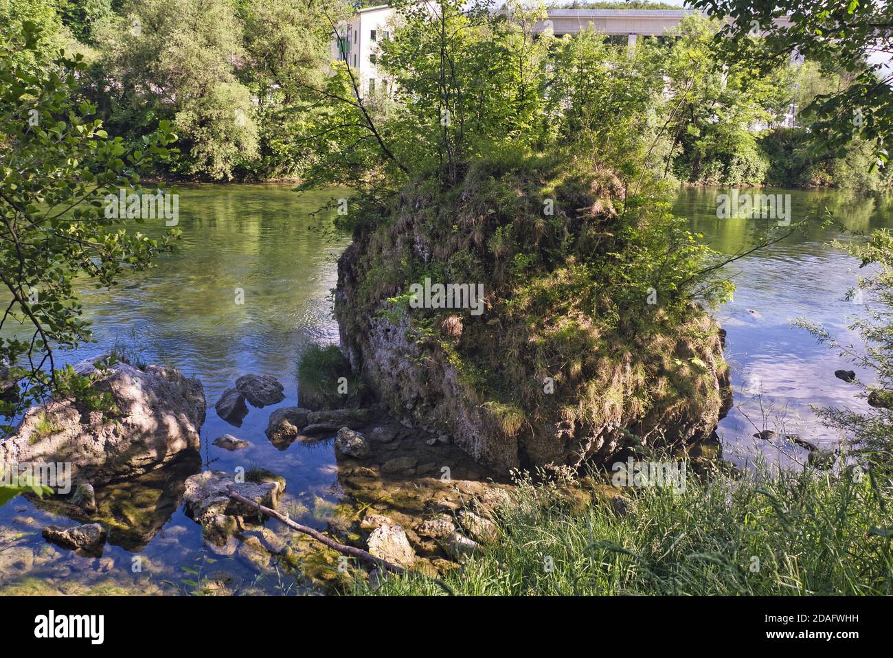 River landscapes on the T River landscapes on the Traun river Stock ...