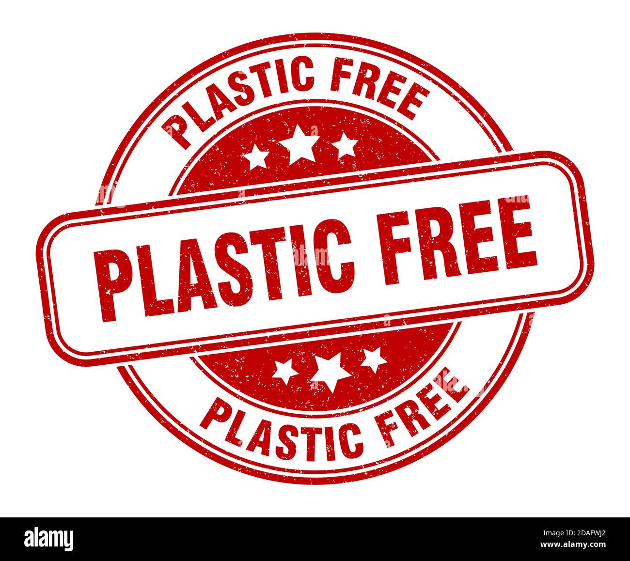 plastic free stamp. plastic free sign. round grunge label Stock Vector ...