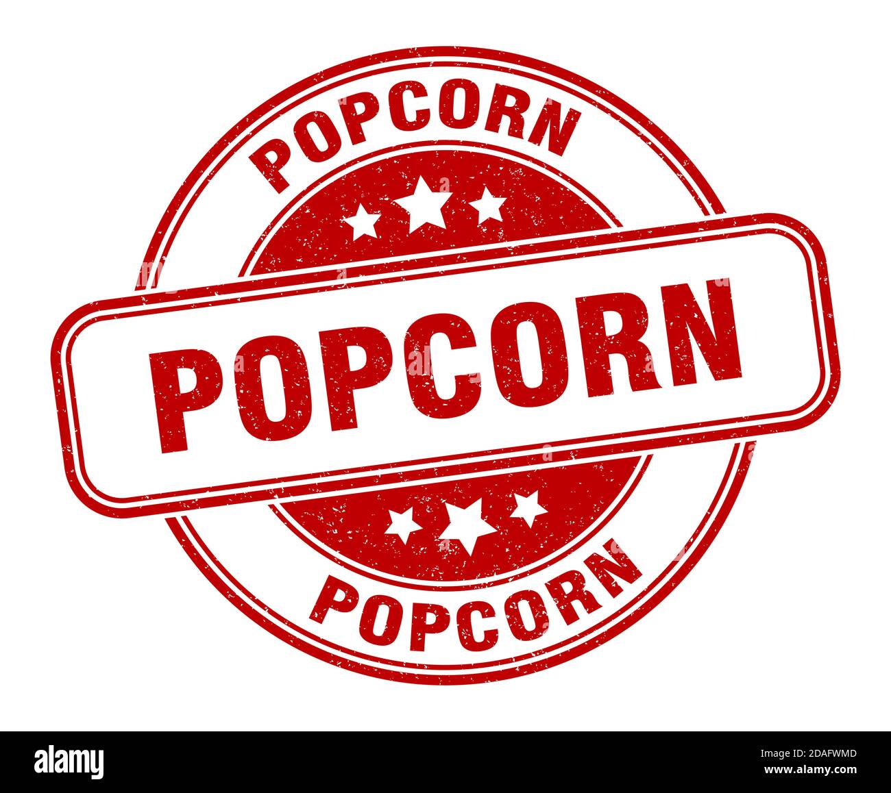 popcorn stamp. popcorn sign. round grunge label Stock Vector Image ...