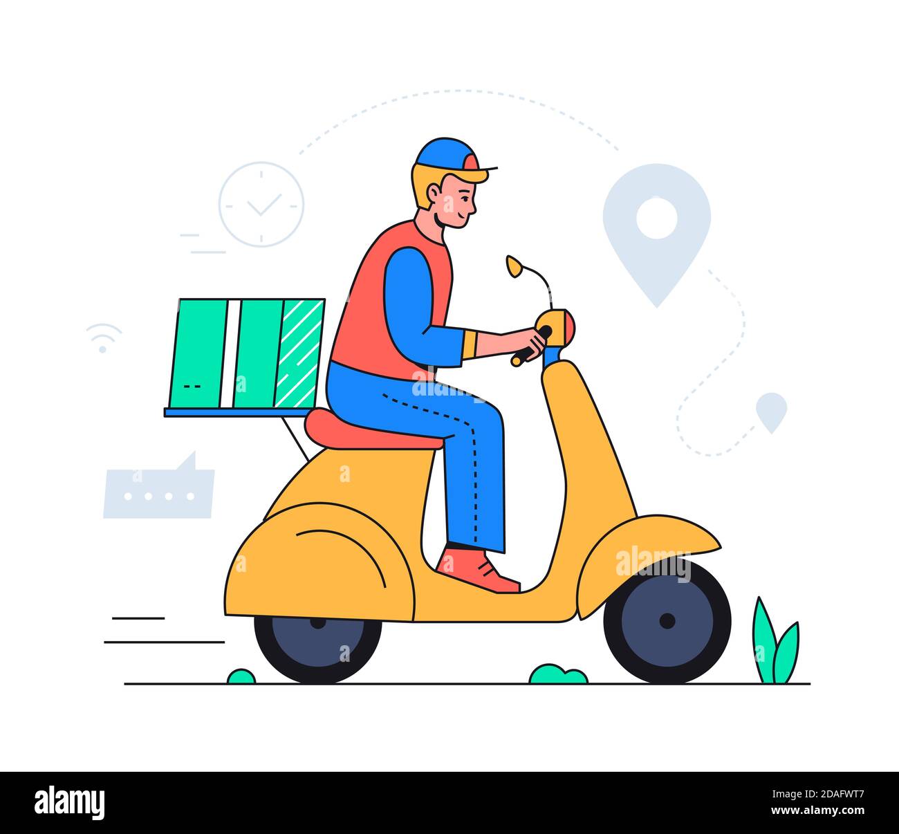 Parcel delivery service - modern flat design style illustration Stock ...