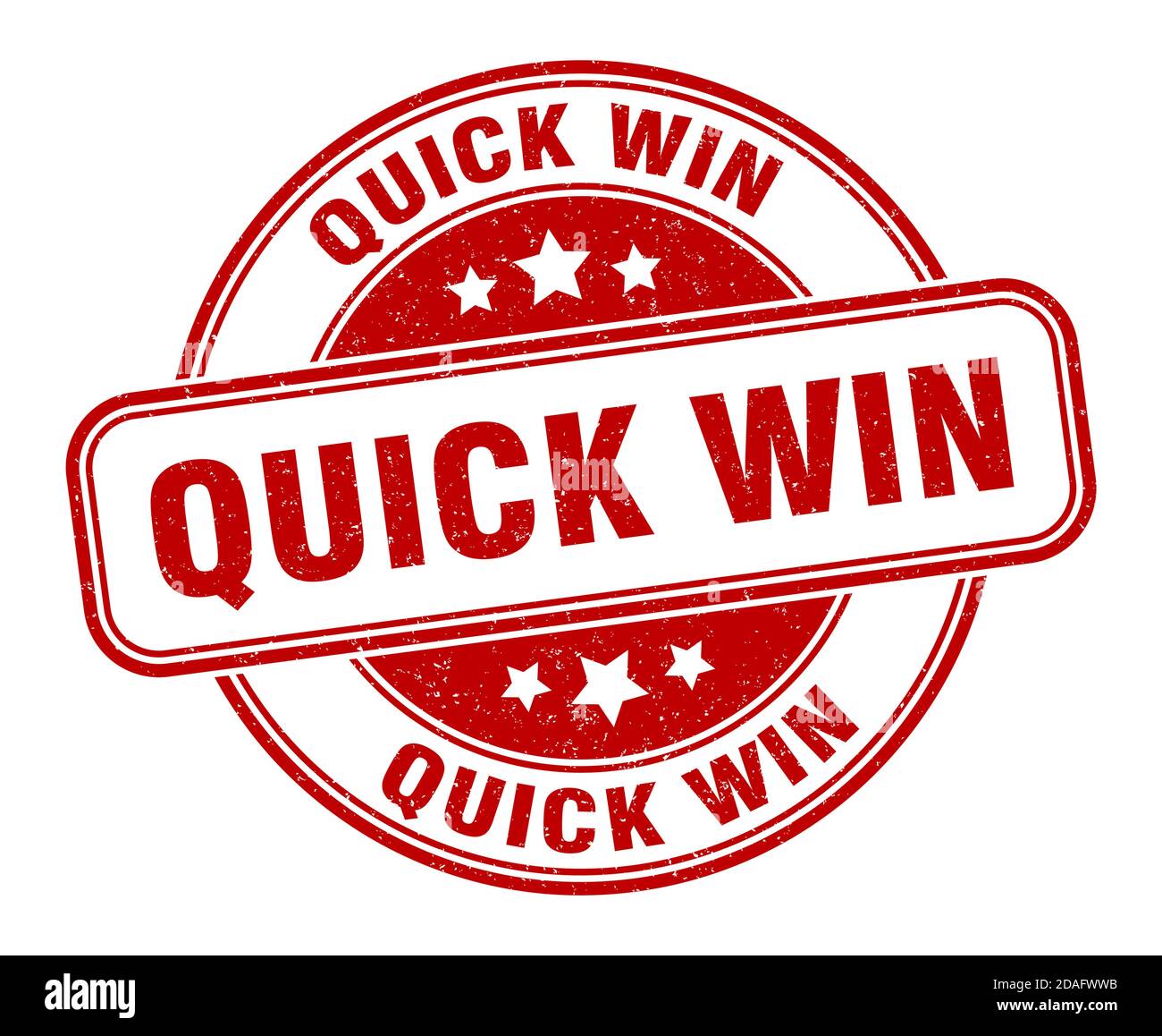 quick win stamp. quick win sign. round grunge label Stock Vector Image ...