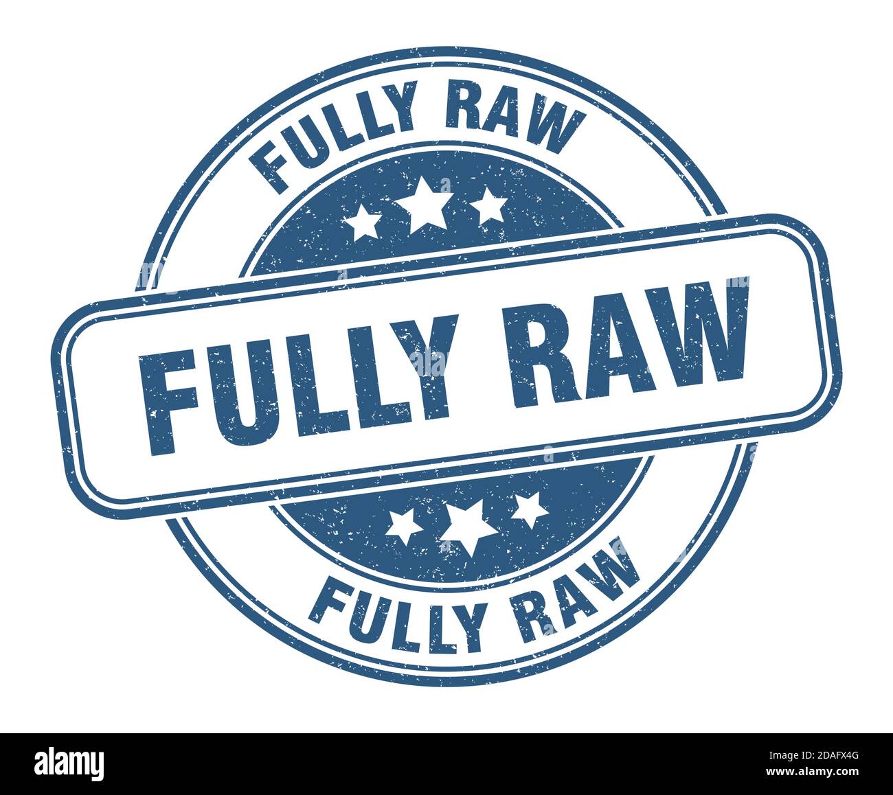 fully raw stamp. fully raw sign. round grunge label Stock Vector Image ...