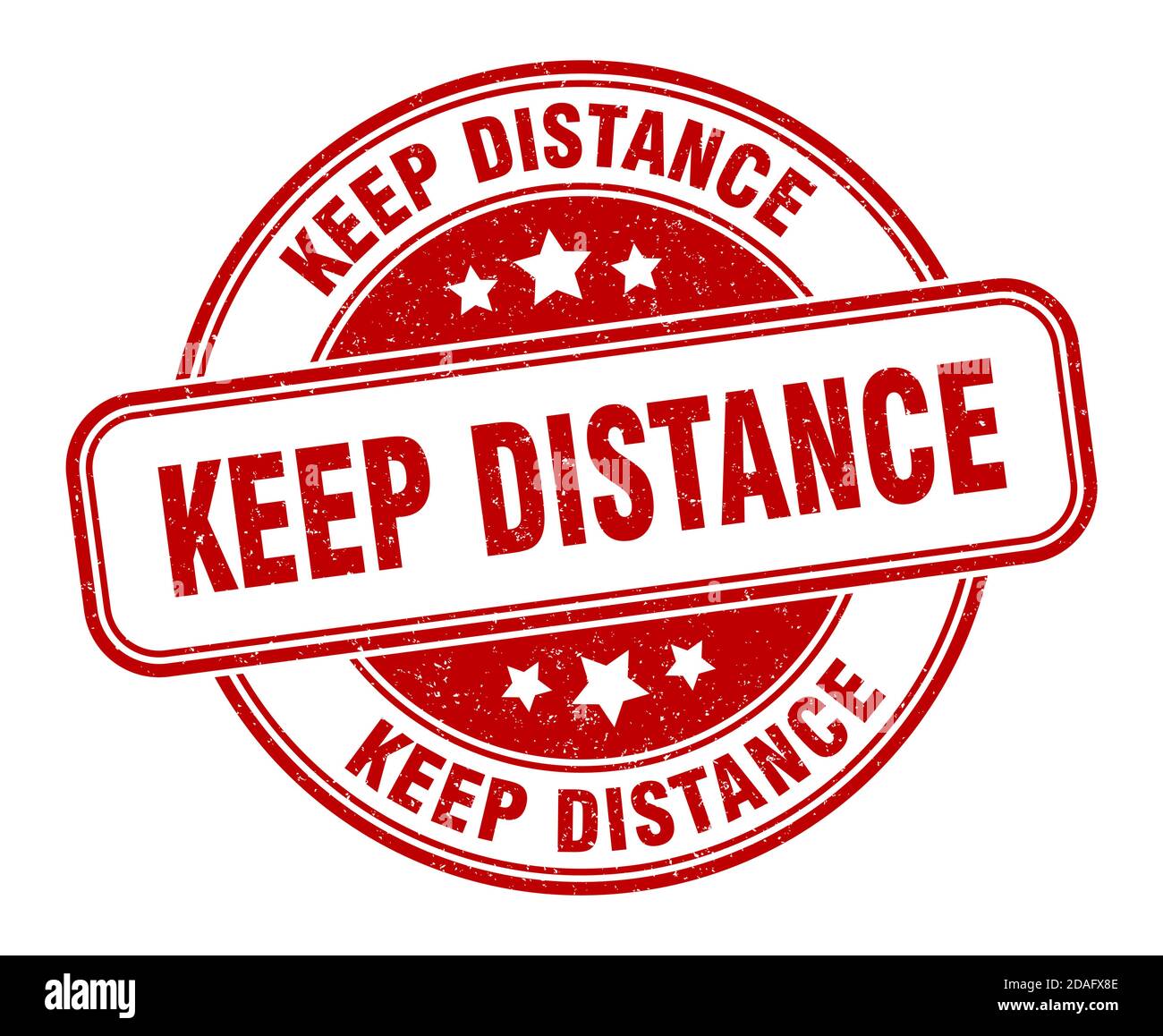 keep distance stamp. keep distance sign. round grunge label Stock ...
