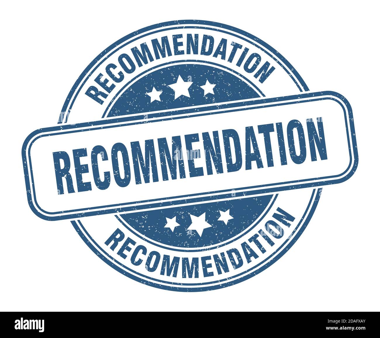 recommendation stamp. recommendation sign. round grunge label Stock ...