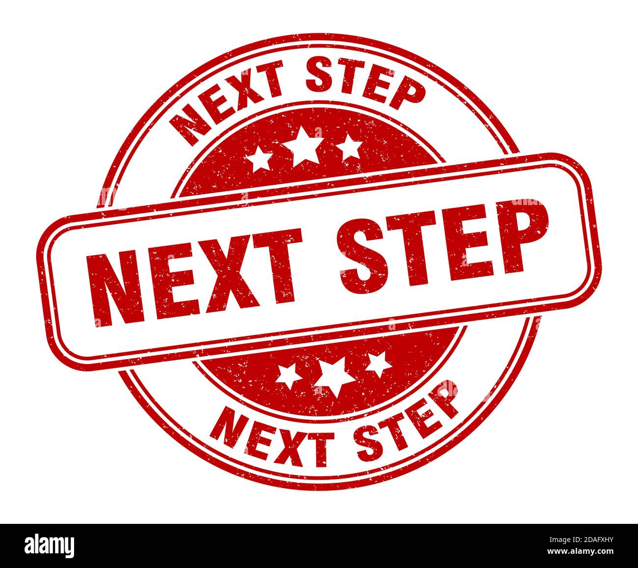 next step stamp. next step sign. round grunge label Stock Vector Image ...