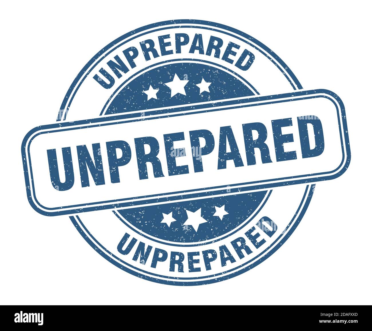 unprepared stamp. unprepared sign. round grunge label Stock Vector ...