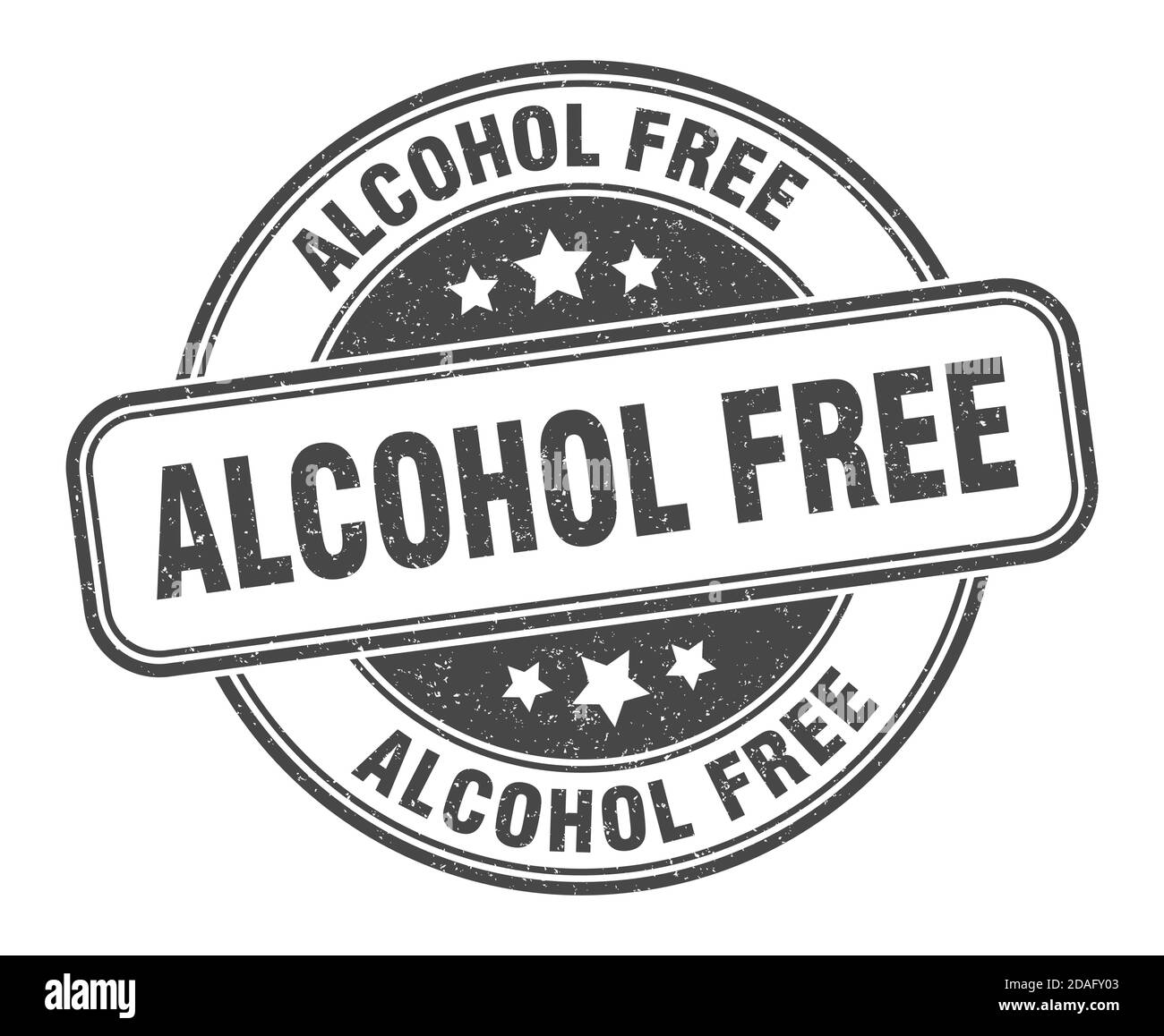 alcohol free stamp. alcohol free sign. round grunge label Stock Vector ...