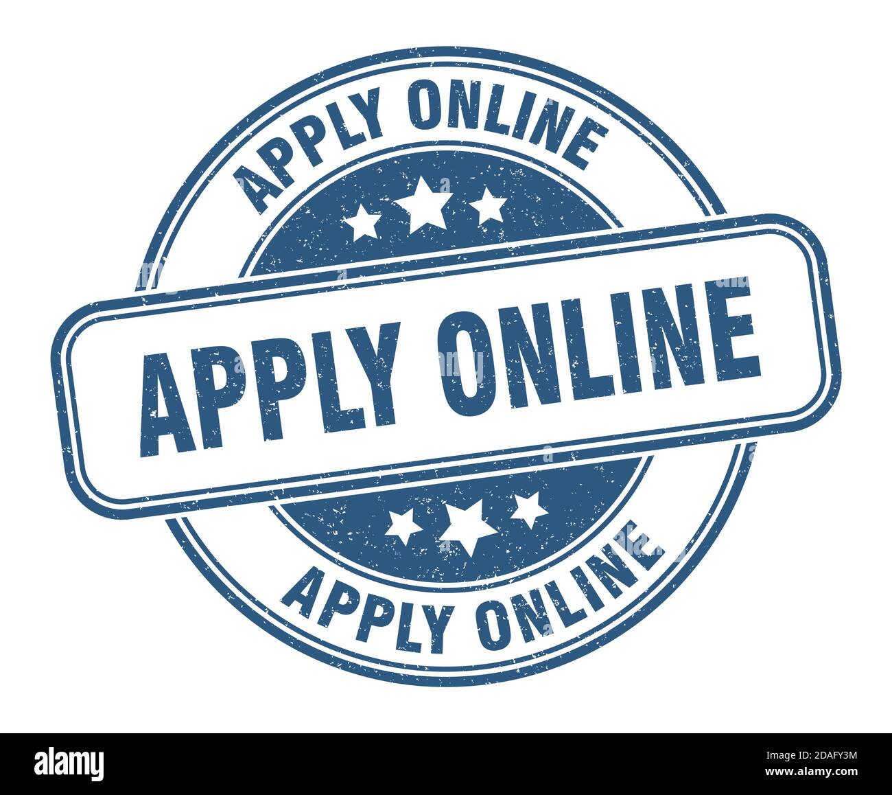 apply online stamp. apply online sign. round grunge label Stock Vector ...