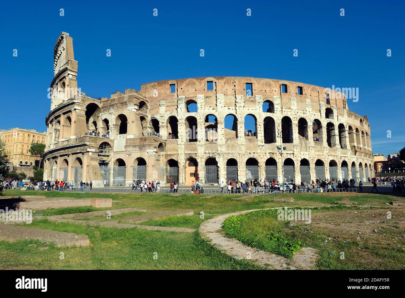 Aerial view roman colosseum on hi-res stock photography and images - Alamy